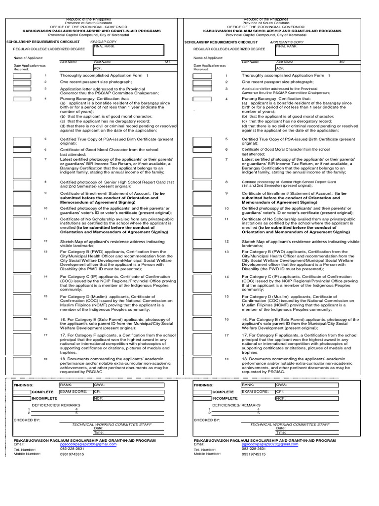 Requirements Checklist | Download Free PDF | Disability | Government