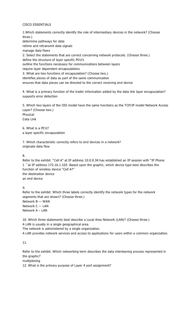 Cisco Essentials | PDF | Computers