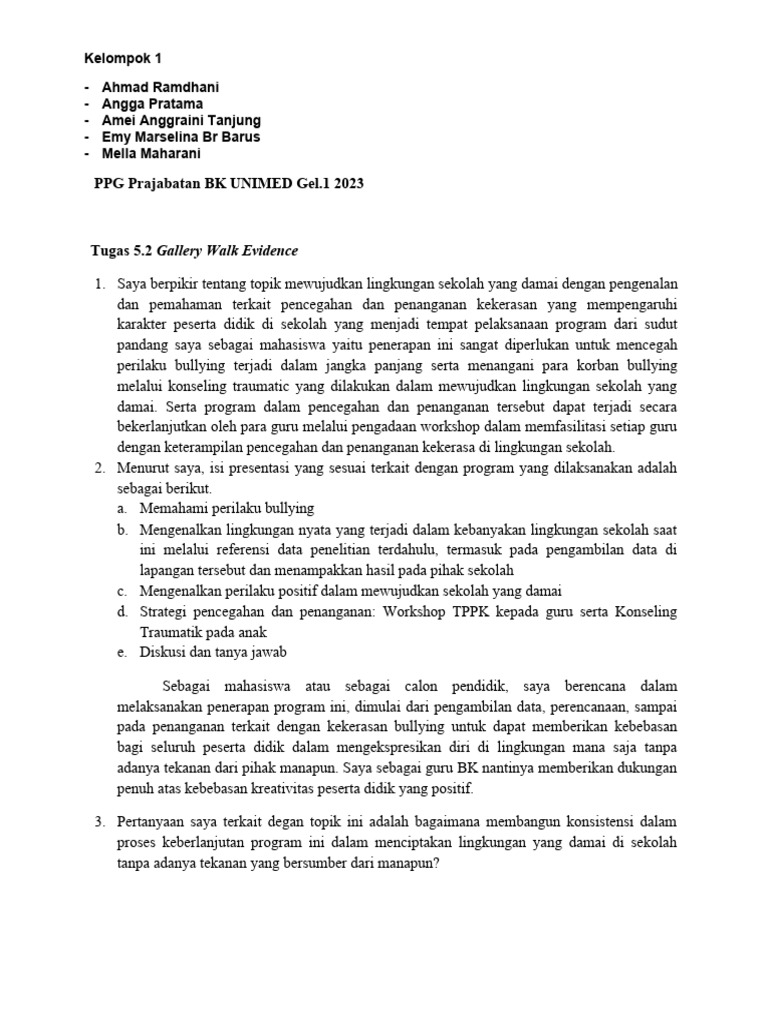 Gallery Walk Evidence | PDF