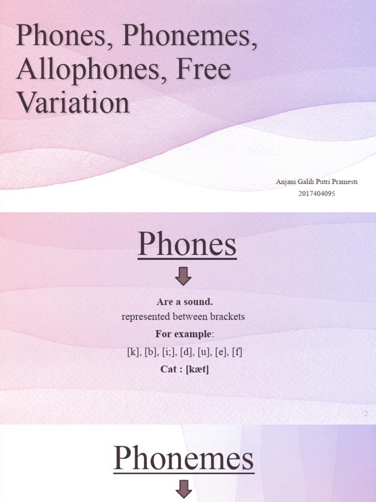 Phones, Phonemes, Allophones, Free Variation | PDF