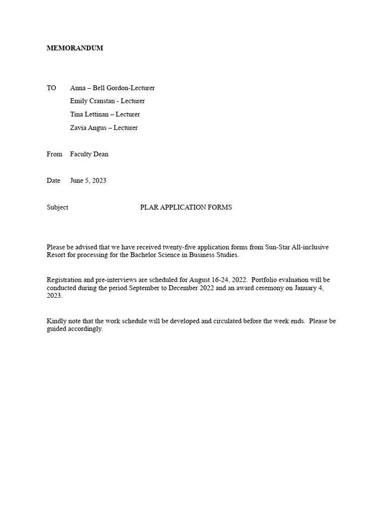 Memorandom Practise | PDF