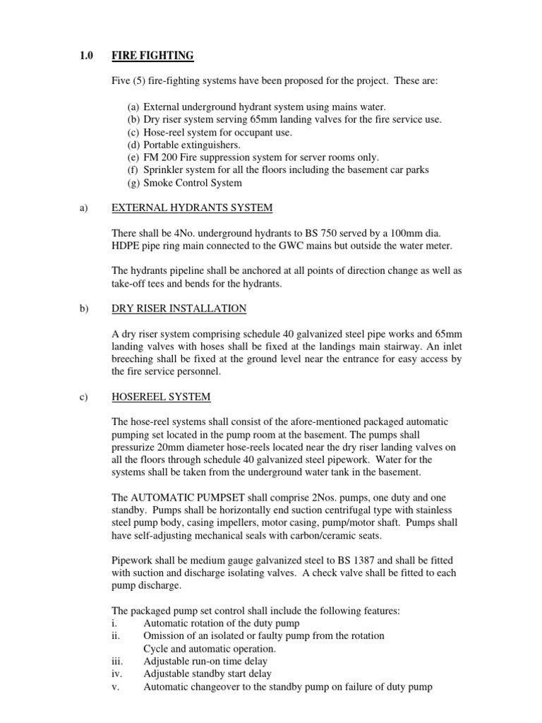 Fire Fighting Design Considerations | Download Free PDF | Fire ...