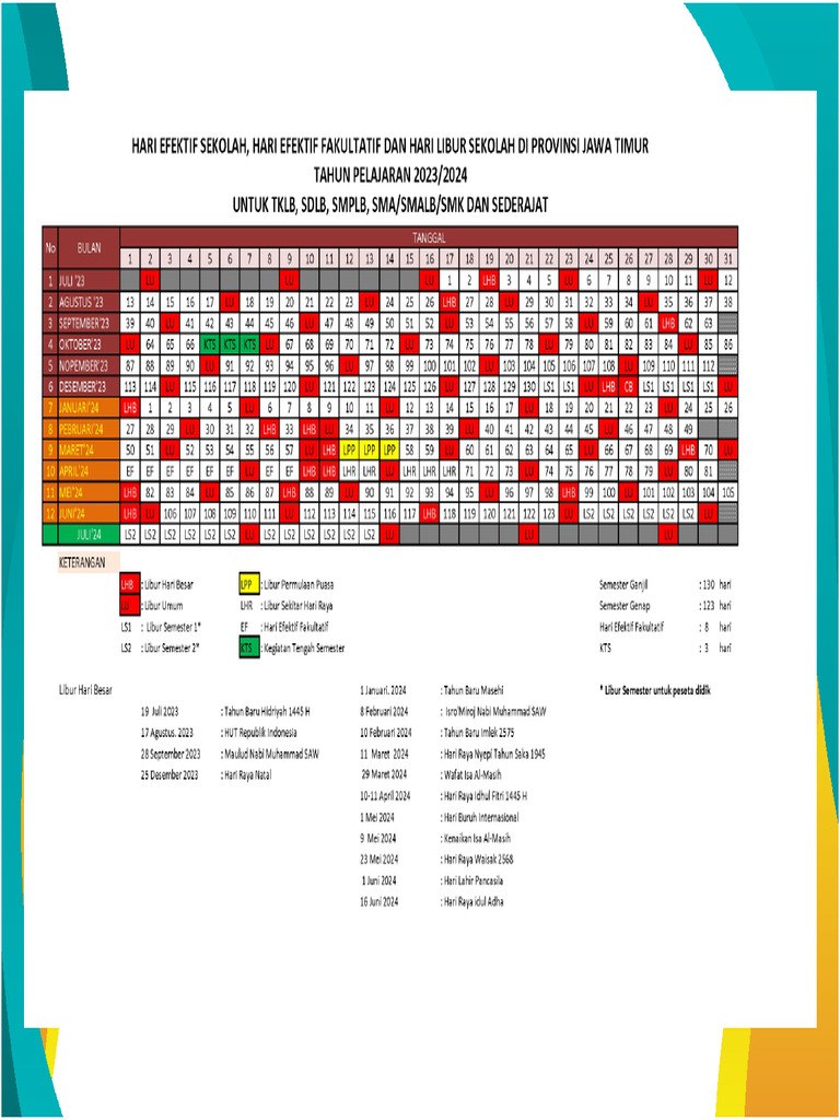 Kalender Pendidikan 2023 2024 SM2 | PDF