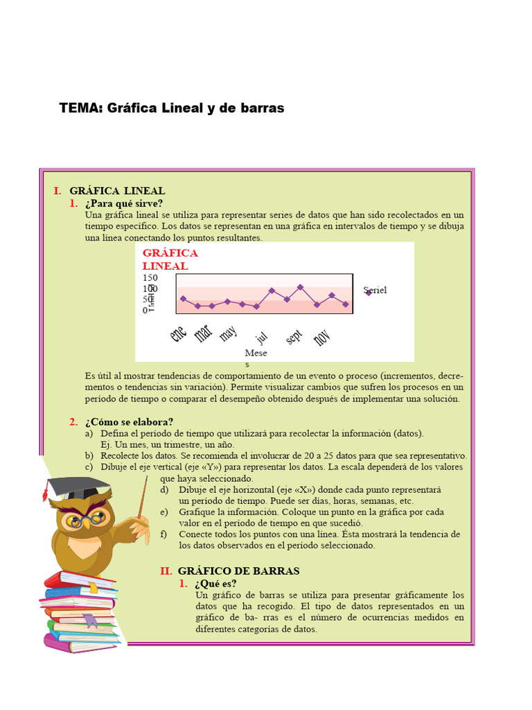 Gráfica Lineal y de barras | PDF