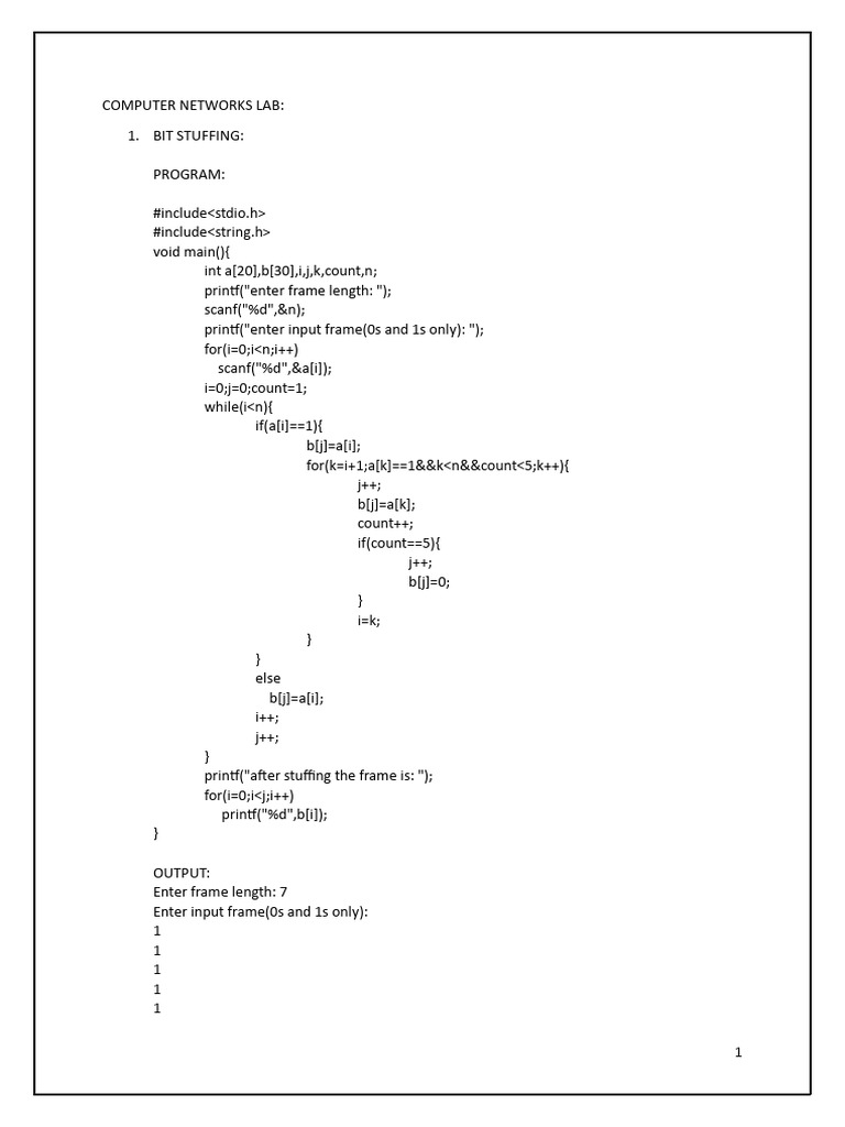 Computer Networks Lab Pdf Computer Standards Computer Engineering