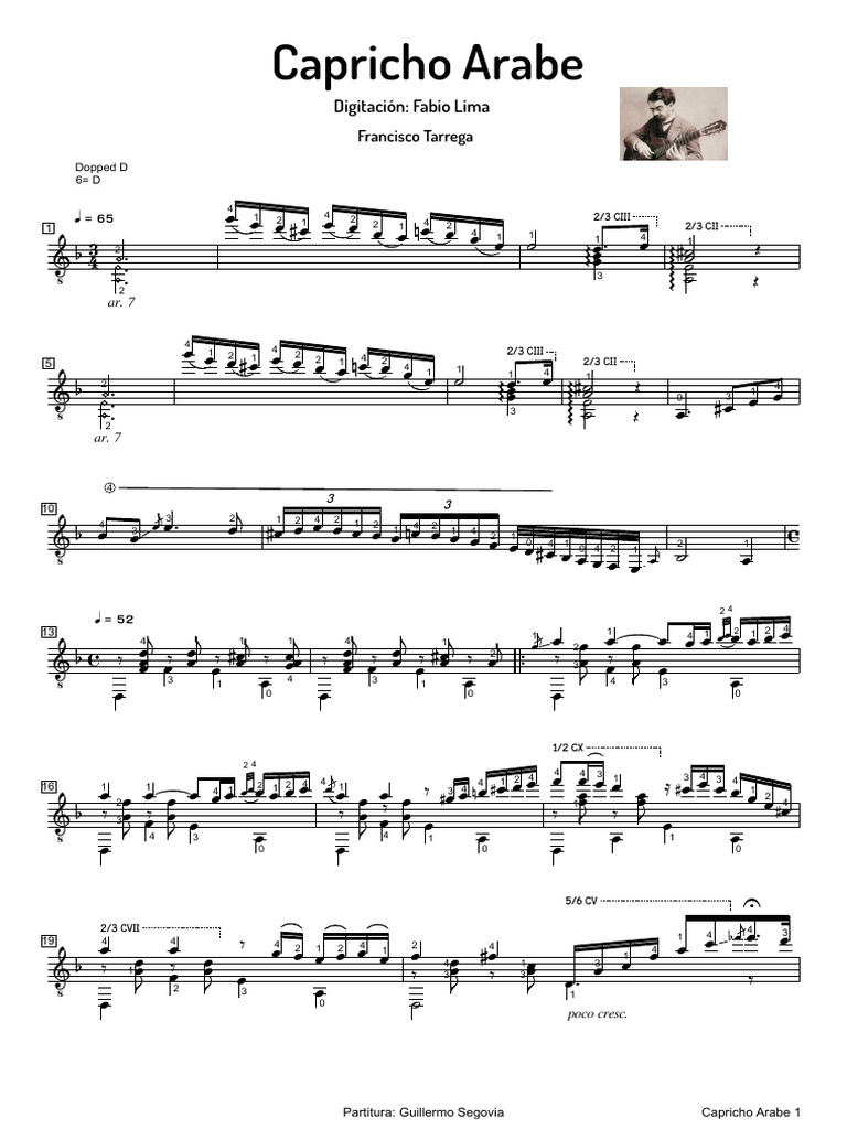 Capricho Arabe Sheet Music PDF | PDF