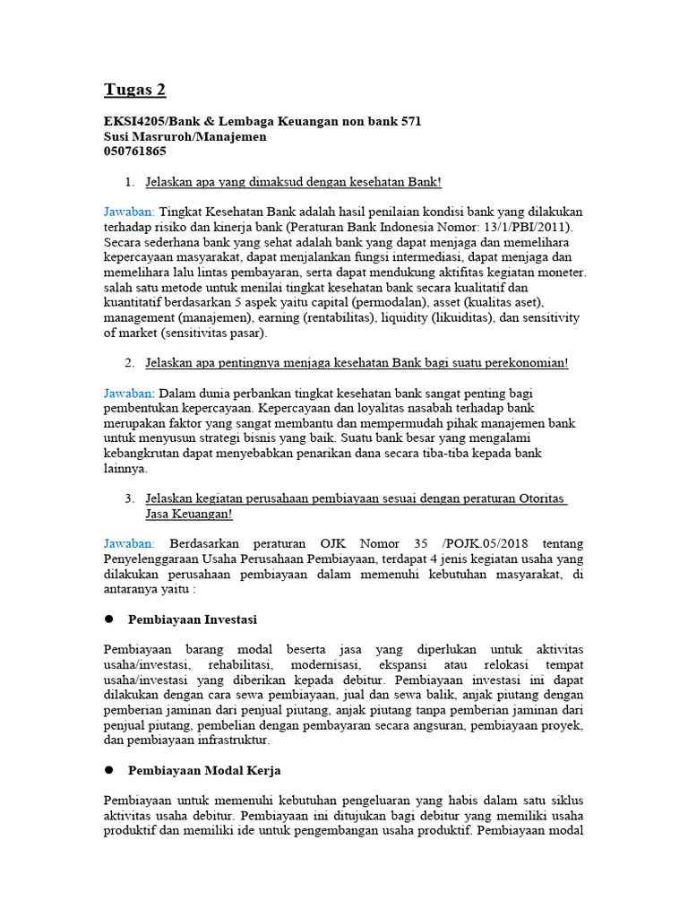 Tugas 2 Bank | PDF