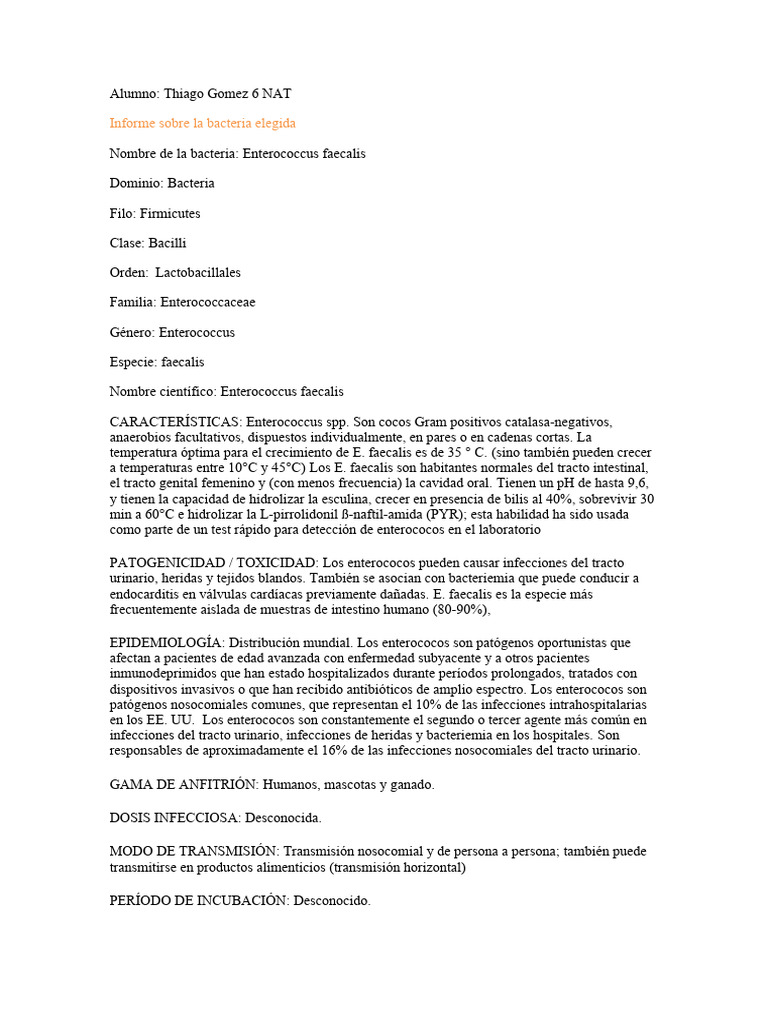 Informe Bacteria | PDF | Penicilina | Infección del tracto urinario