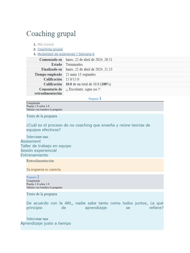 Coaching Grupal: Estrategias y Acuerdos | PDF | Cognición ...