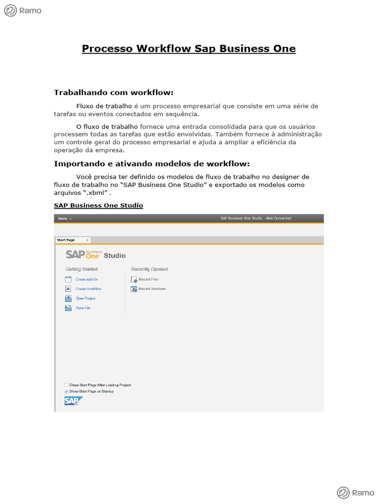 Processo Workflow Sap Business One | PDF | Fluxo de trabalho | Script Java