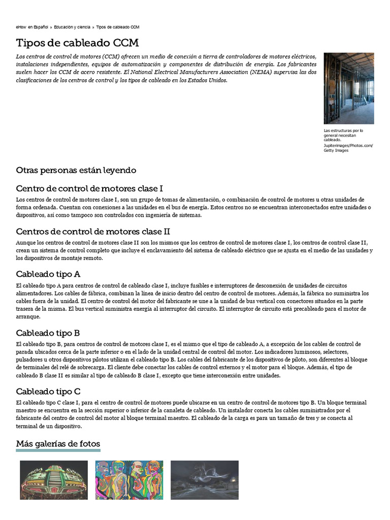 Tipos de Cableado en CCM Eléctrico | PDF | Cambiar | Componentes eléctricos