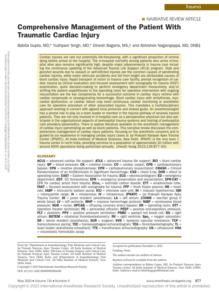 Trauma Toracico | PDF | Major Trauma | Emergency Medical Services