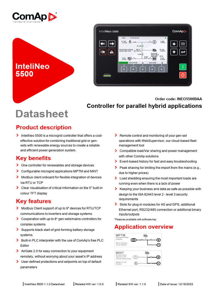 Intelineo 5500 1.1.0 Datasheet | Download Free PDF | Electricity | Computer Science
