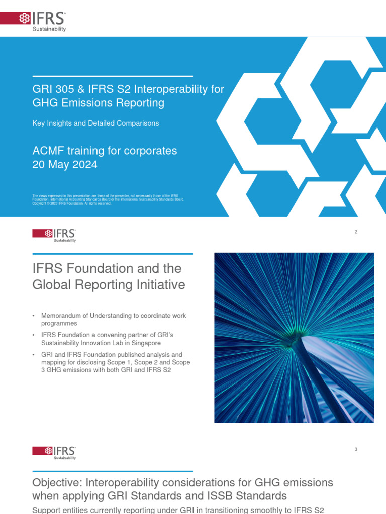 Interoperability considerations for GHG emissionswhen applying GRI ...