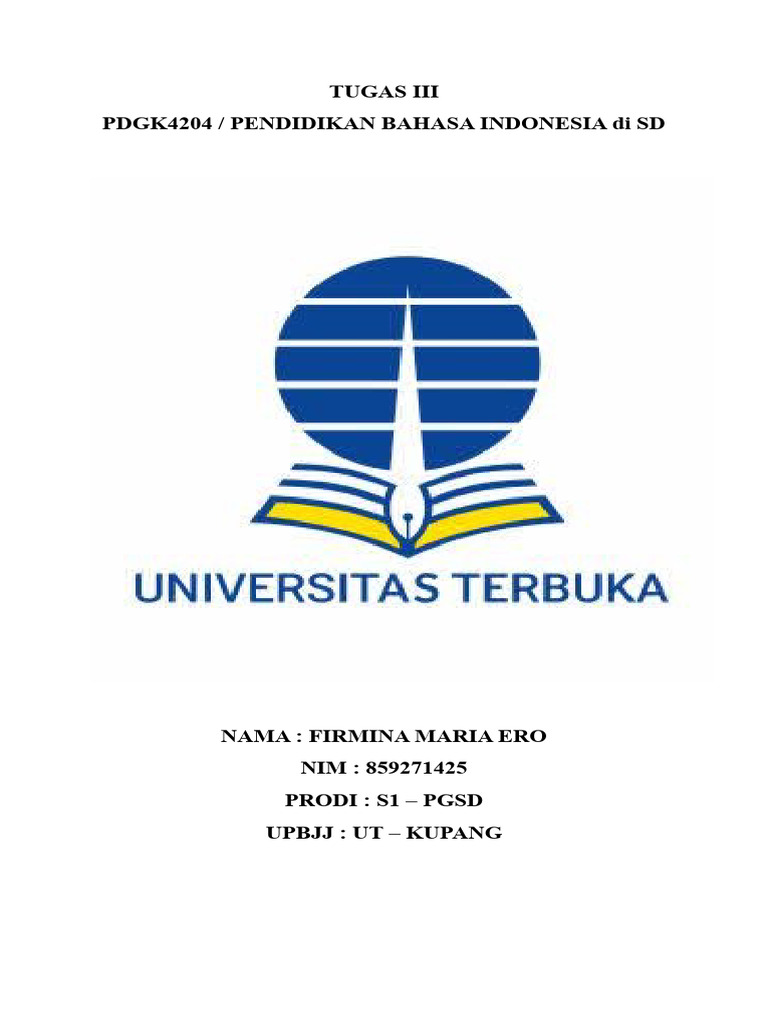 Tugas III Pendidikan Bindo SD | PDF