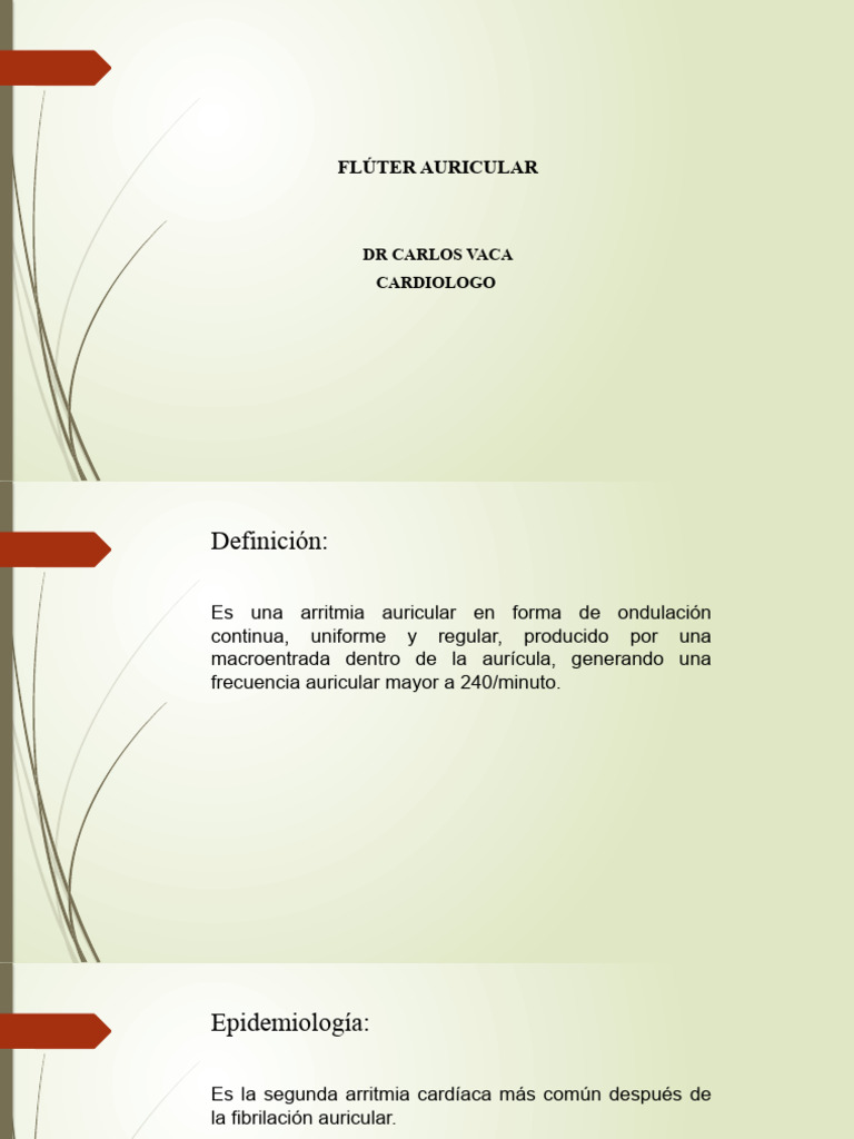 Flutter Auricular | PDF | Electrocardiografia | Medicina CLINICA