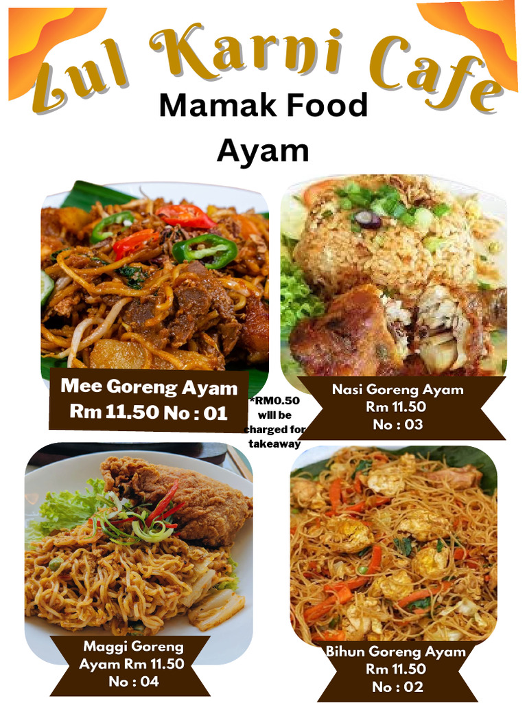 Menu Mamak Resto | PDF | Foods | Cuisine