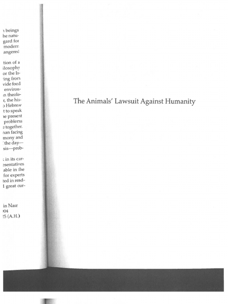 The Animals Lawsuit Against Humanity | PDF | Elephant