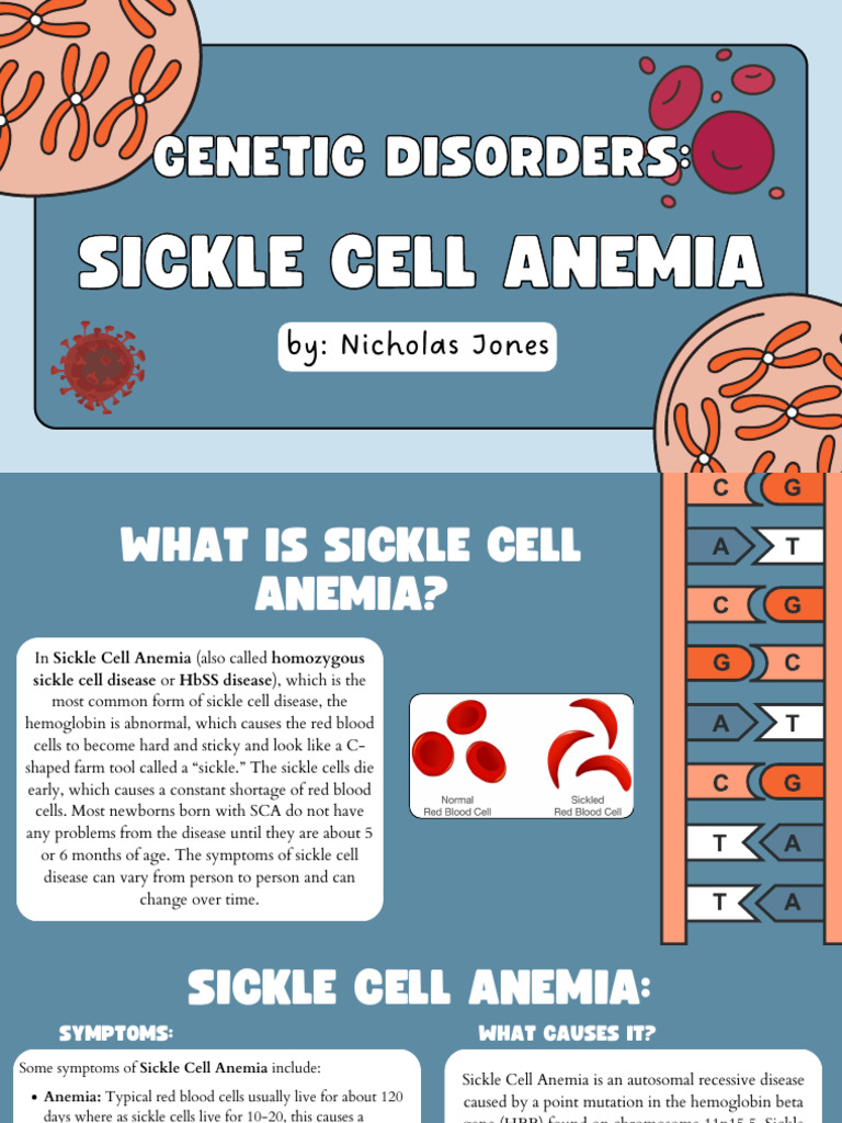 Human Genetic Disorder Sickle Cell Anemia | PDF | Genetic Disorder ...