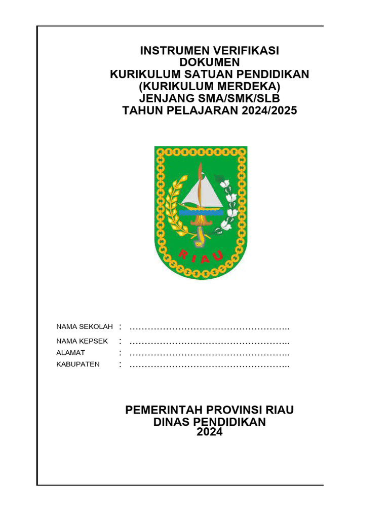 Instrumen Verifikasi KSP TP 2024-2025 | PDF
