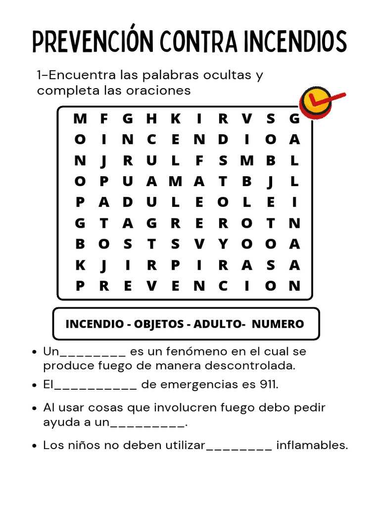 Sopa de Letras Incendios | PDF