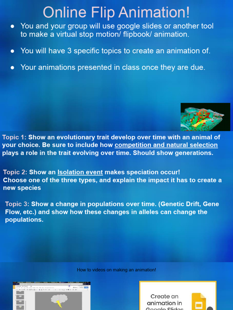 Create Animations on Evolutionary Concepts | PDF | Social Science