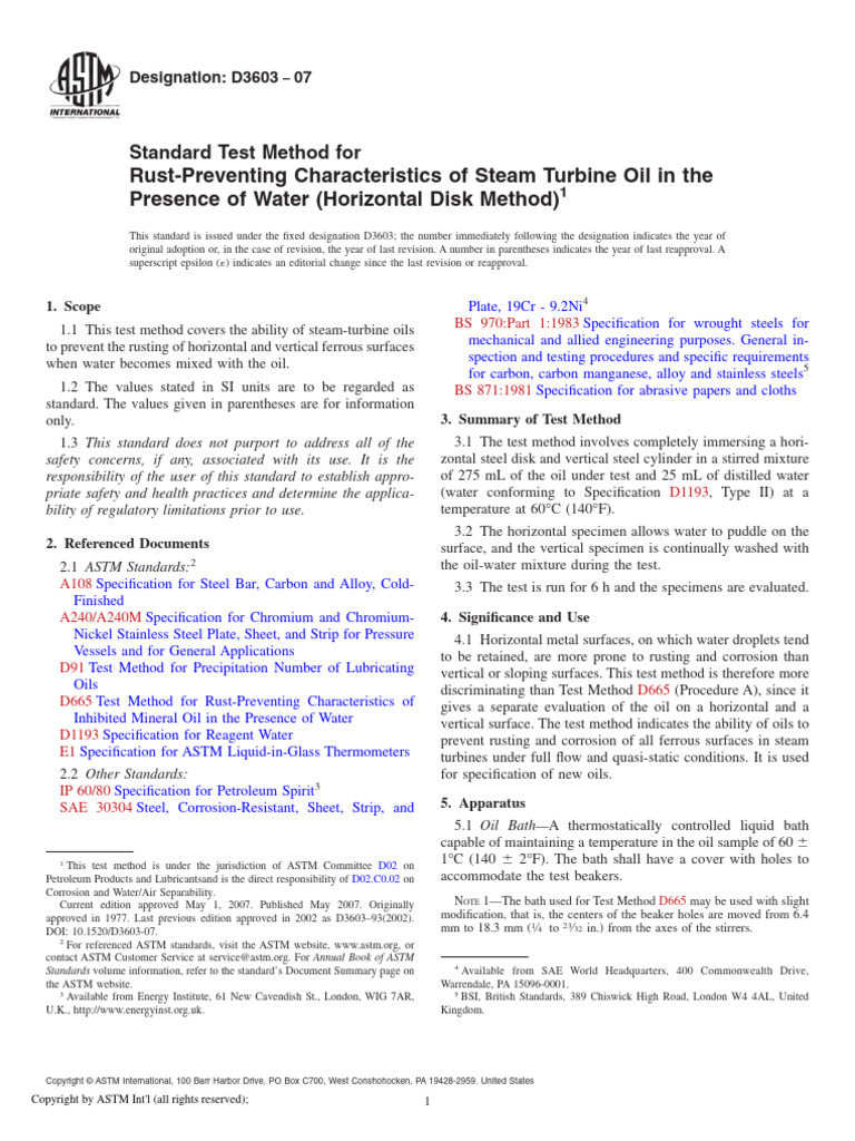 D3603-07 - Standard Test Method for Rust-Preventing Characteristics of ...