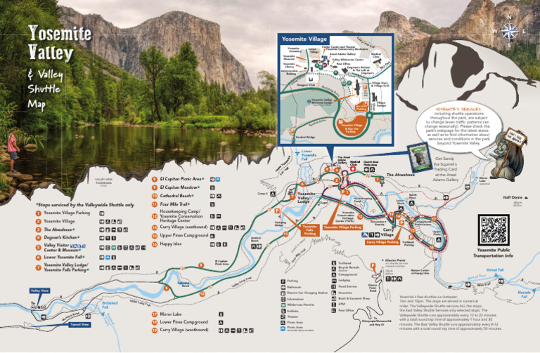 Valley Shuttle Map 0523 Update | PDF | Yosemite National Park | Earth ...