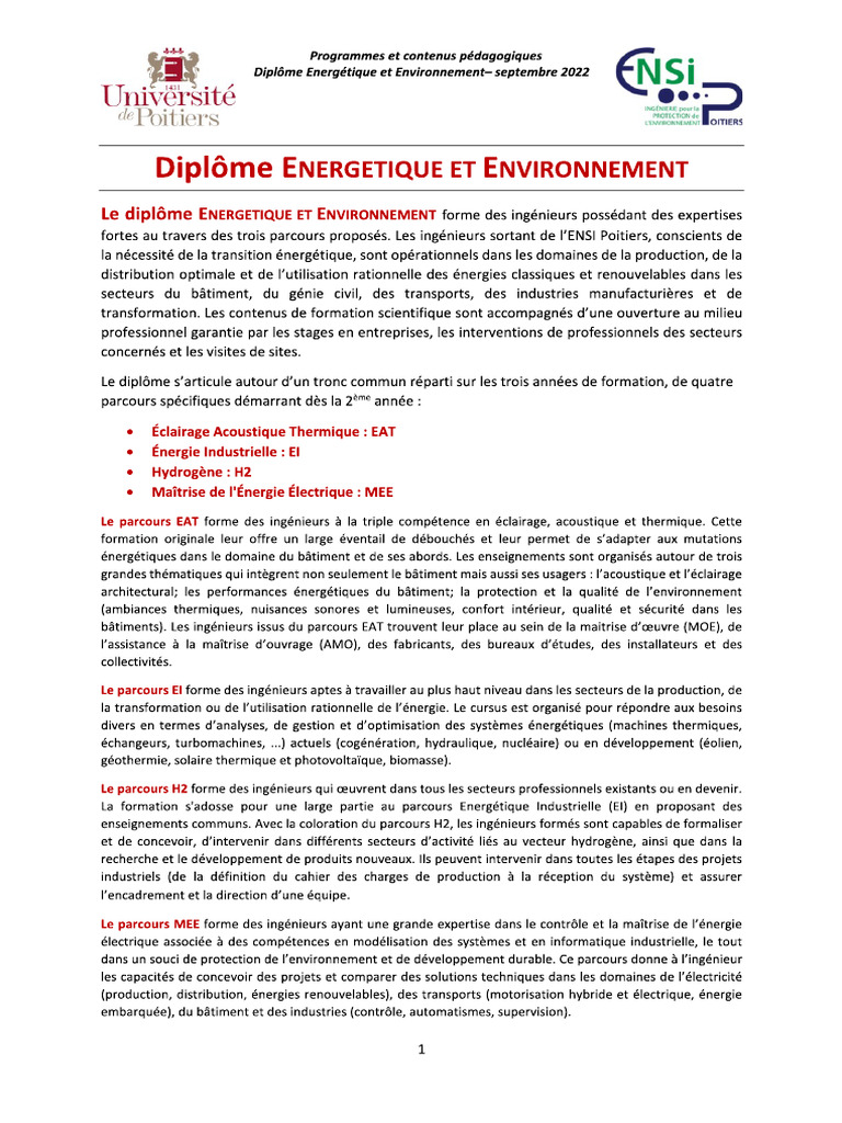 Syllabus EE Version 2022 | PDF