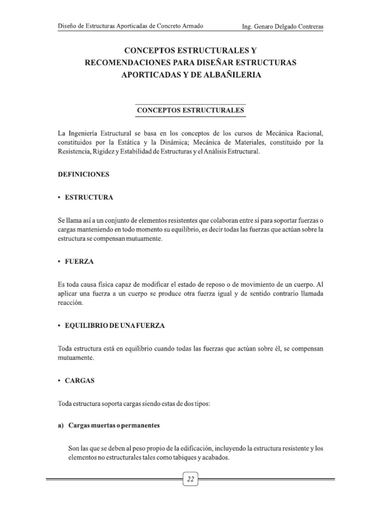 s4 Conceptos Basicos de Estatica (Conceptos Estructurales) | PDF