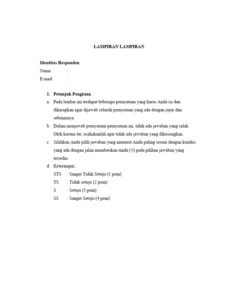 Daftar Lampiran | PDF