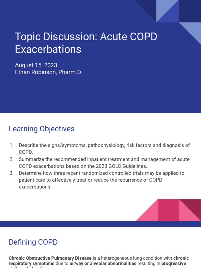 copd topic discussion | PDF | Chronic Obstructive Pulmonary Disease ...