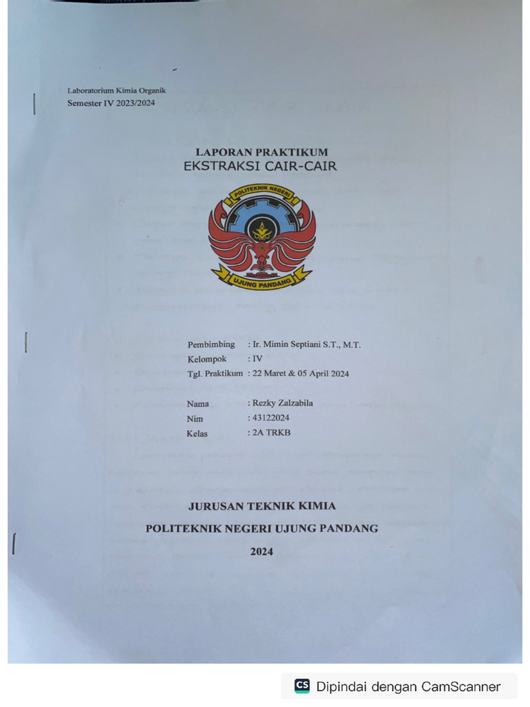 Ekstraksi Cair Cair | PDF