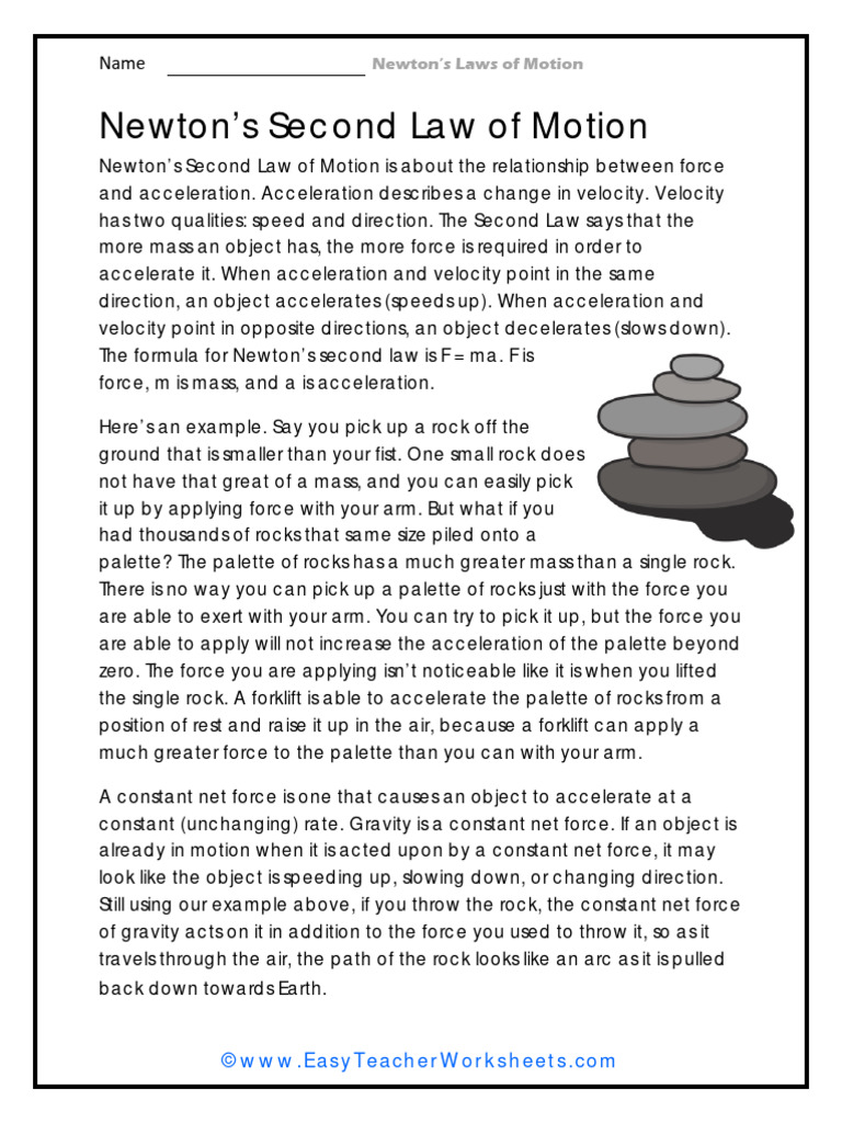 Second Law of Motion | PDF