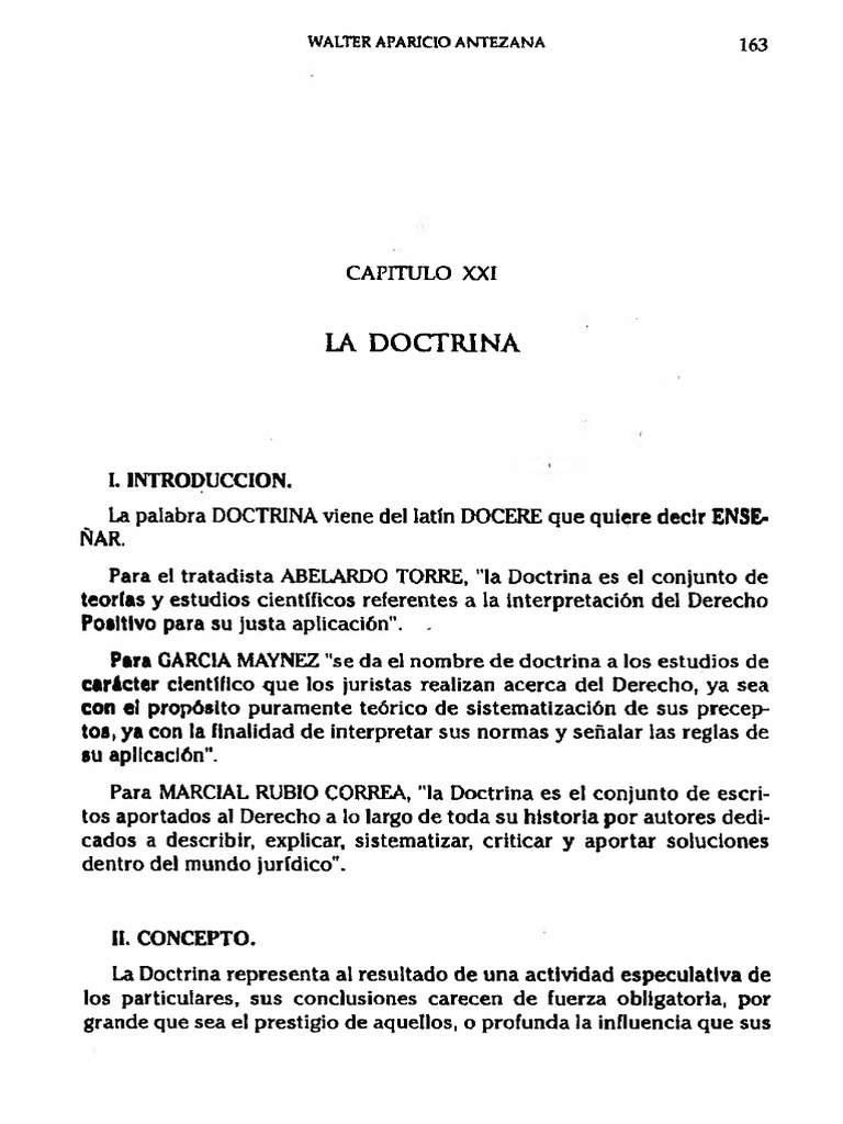 La Doctrina en el Derecho: Definición y Funciones | PDF | Fuentes del ...