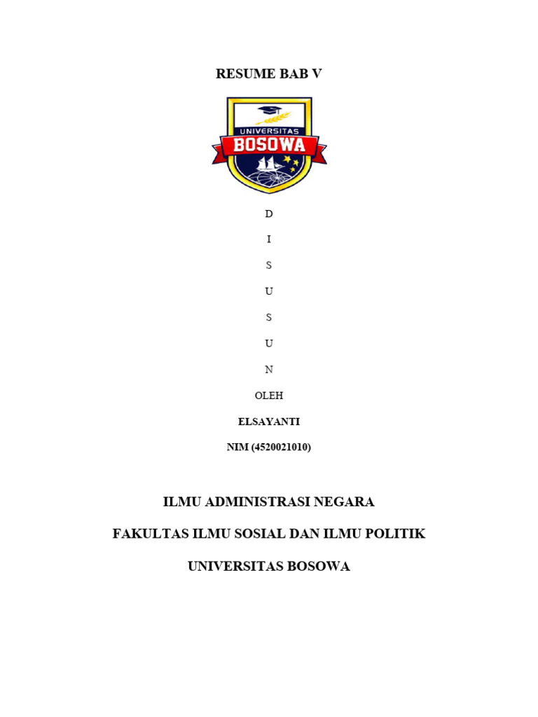 Resume Bab 5 | PDF | Ilmu Sosial
