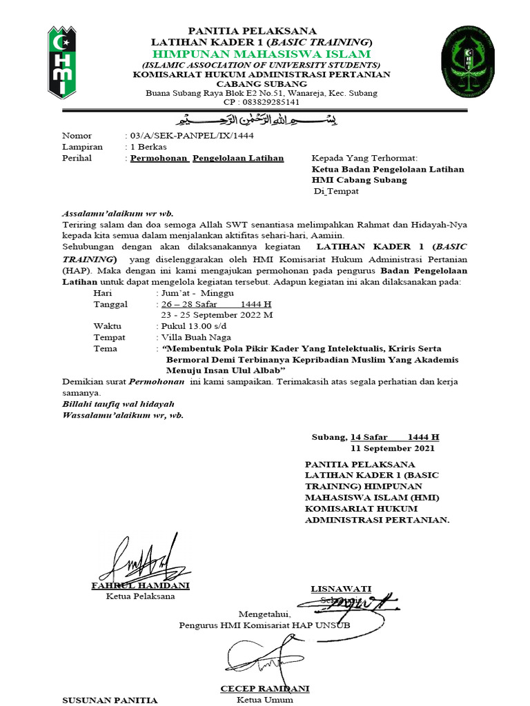 Surat Permohonan BPL | PDF