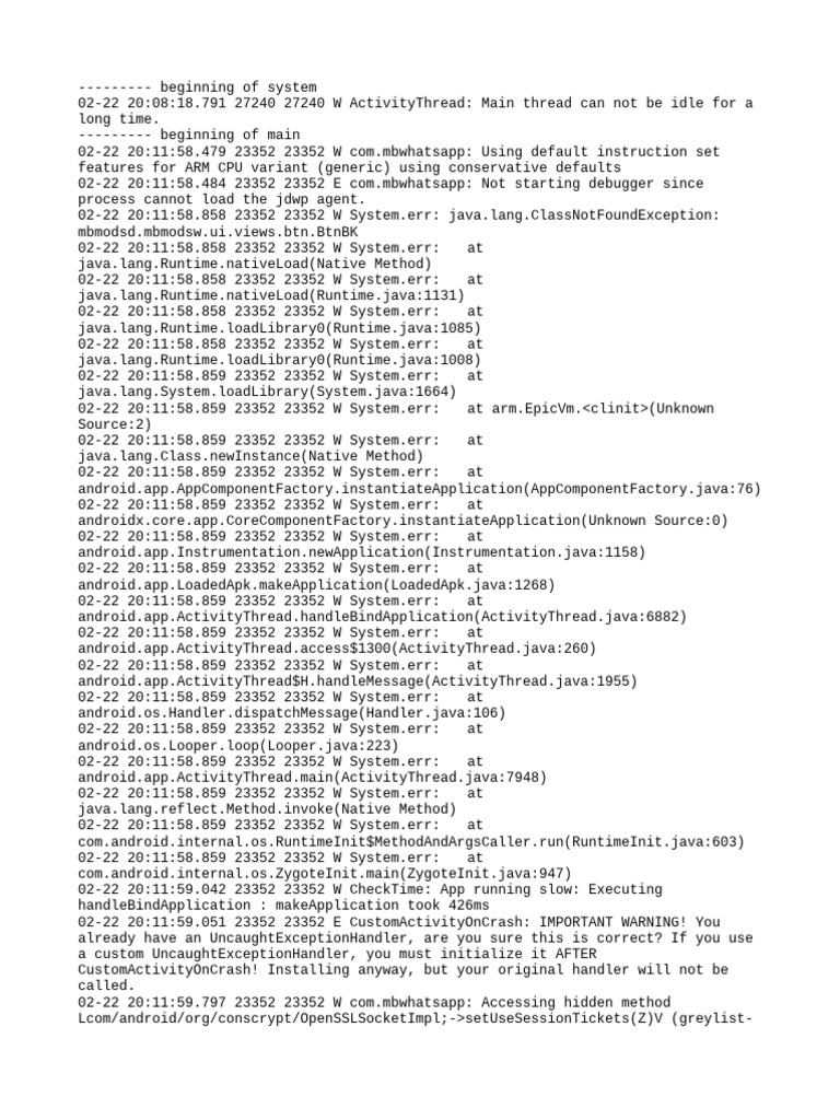 Trashed 1719877610 Logcat Pdf Java Programming Language Component Object Model