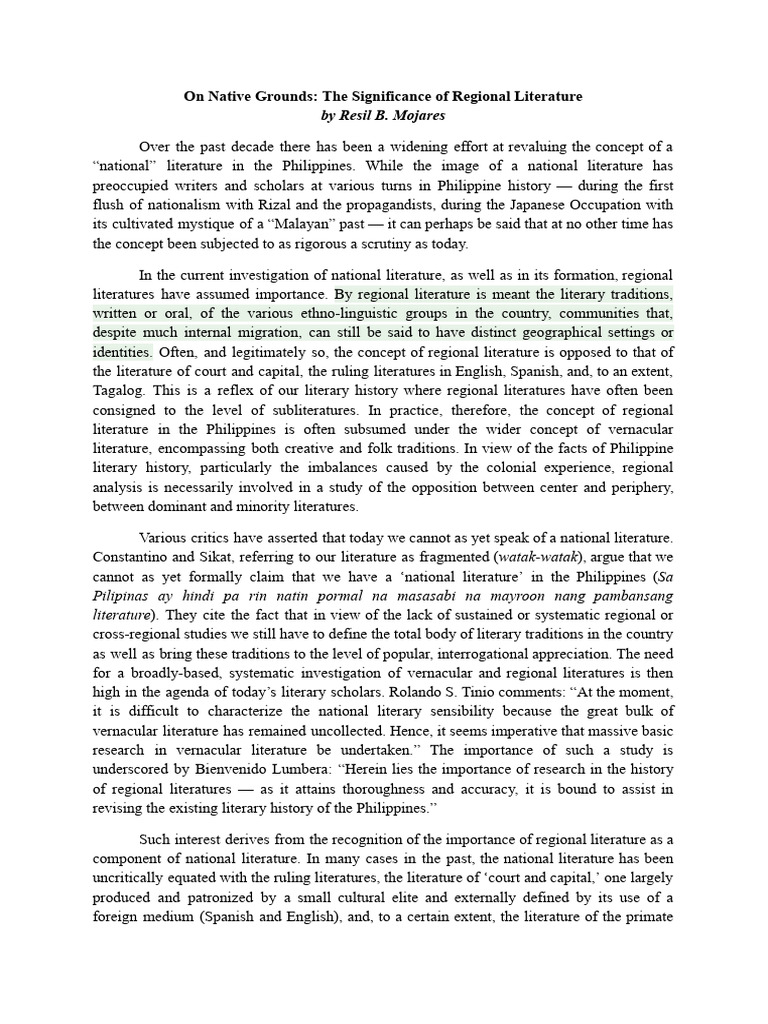 On Native Grounds by Resil B. Mojares | PDF | Folklore | Philippines