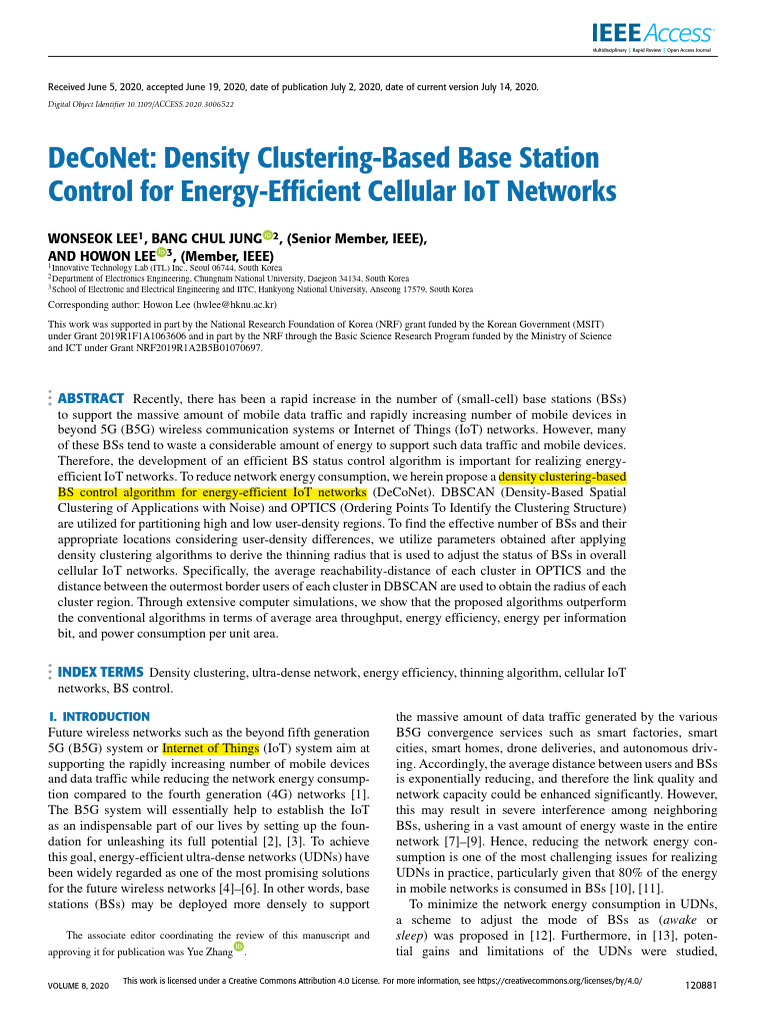 (x17) - IEEEE - (DBScan) Density Clustering-Based Base Station Control ... (x17) - IEEEE - (DBScan) Density Clustering-Based Base Station Control ...