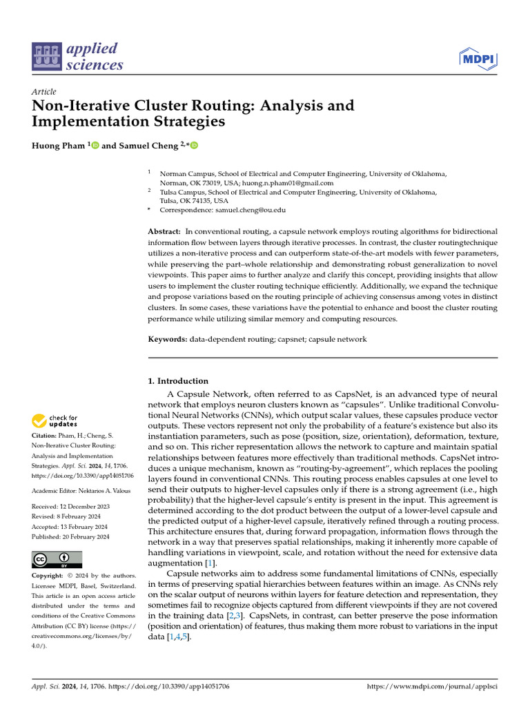 Non Iterative Cluster Routing Analysis And Implementation Strategies