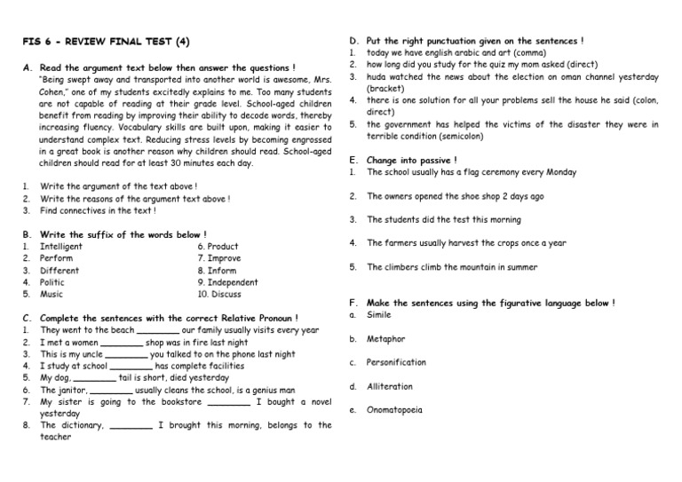 FIS 6 - Review Final Test | PDF | Linguistics | Human Communication