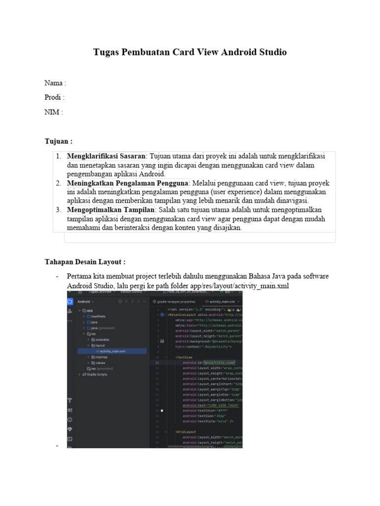 Tugas Card View | PDF