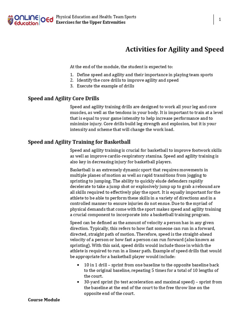 Module 009 - Exercises For The Upper Extremities | PDF | Acceleration ...