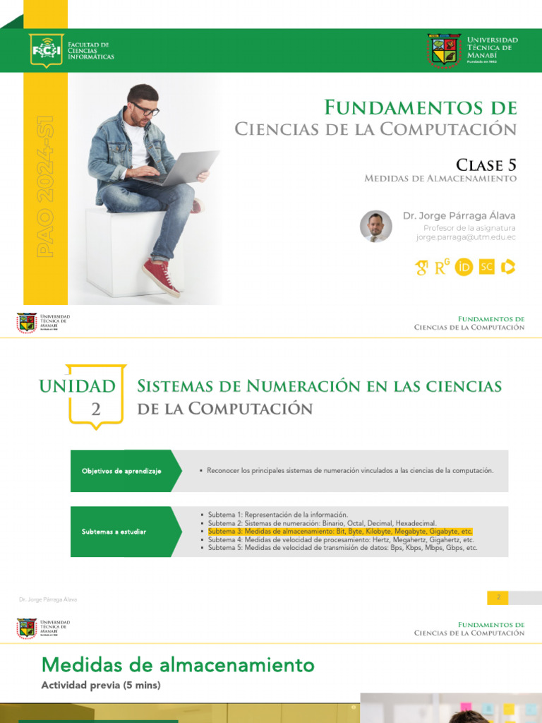 Clase05-FundamentosCsComputacion | Descargar gratis PDF | Byte | Poco