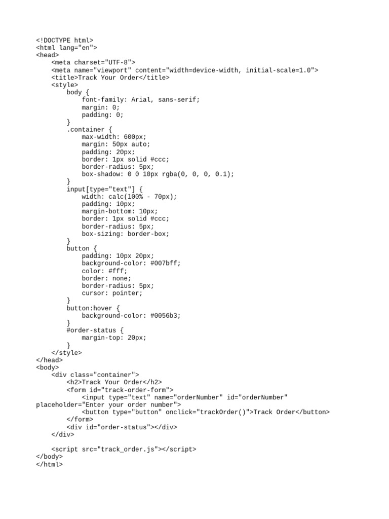 Track Ur Order | PDF | Technology & Engineering