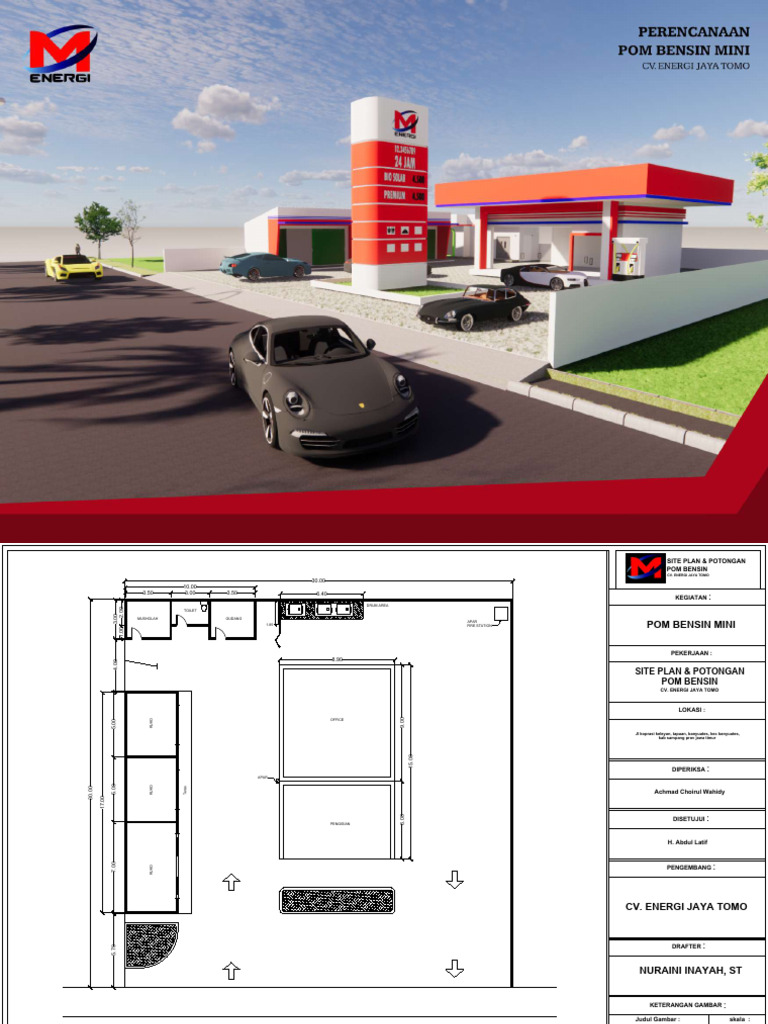 Gambar Kerja Pom Bensin 2024 | PDF