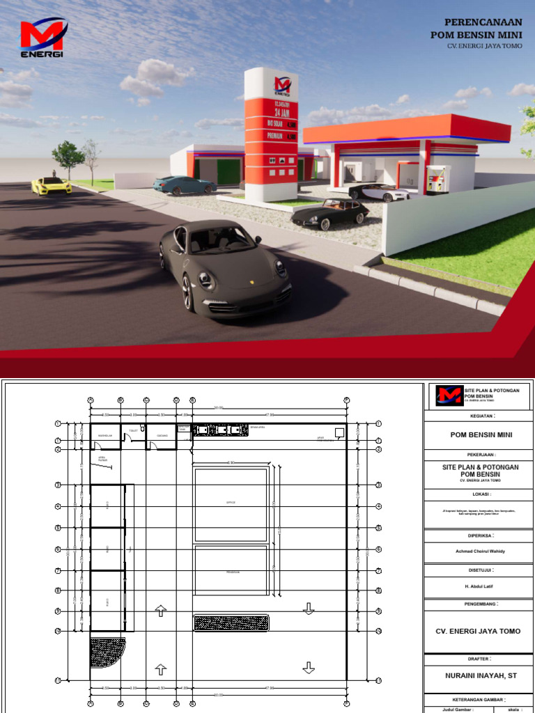 Site Plan Pom Bensin Mini | PDF