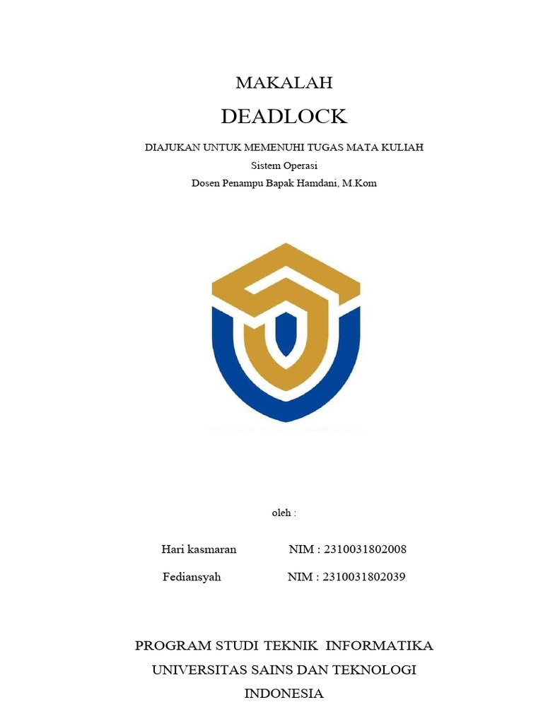 Makalah Deadlock | PDF