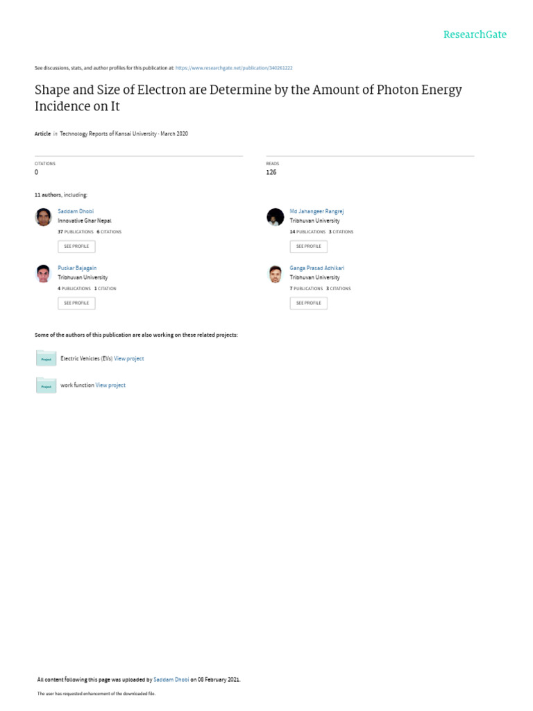 Photon Energy's Impact on Electrons | PDF | Electron | Excited State